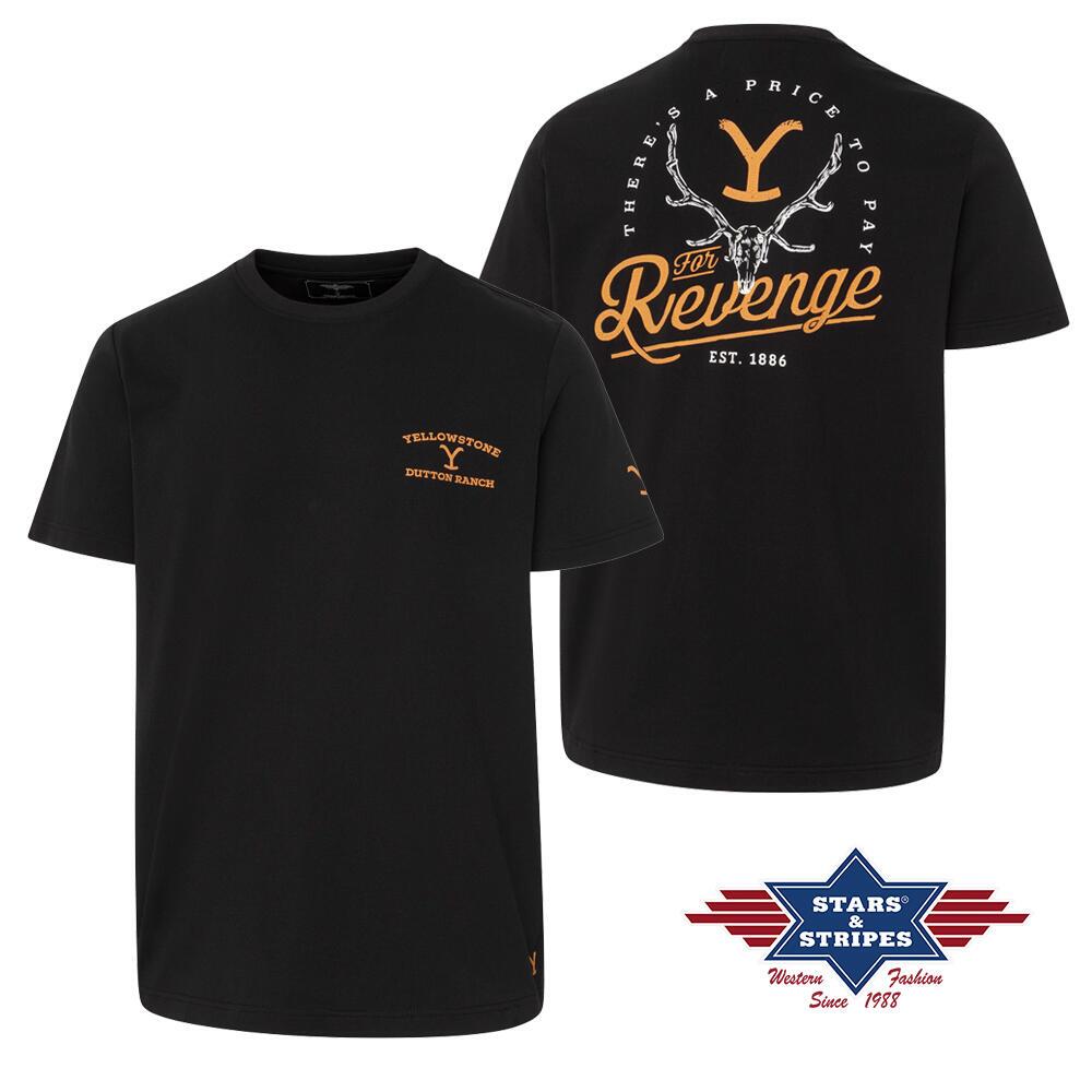 Yellowstone T-shirt, For Revenge, Black
